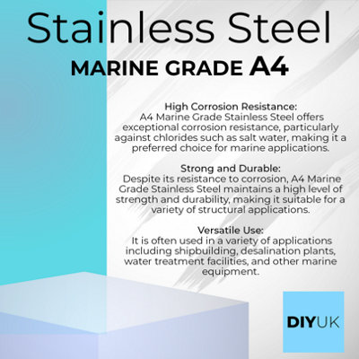 M8 Form A Flat Washers A4 Stainless Steel Premium Marine Grade Metal ...