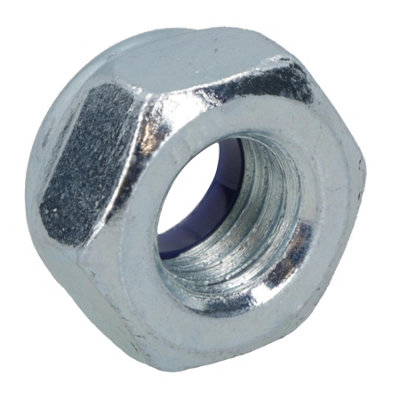 M8 x 1.25mm Nyloc Nut Fastener Hexagonal Metric Nuts Grade 8 Zinc ...