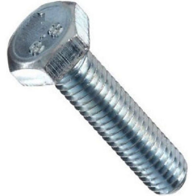 M8 x 25mm BZP Steel Hex Head Bolts Screws Set | DIY at B&Q