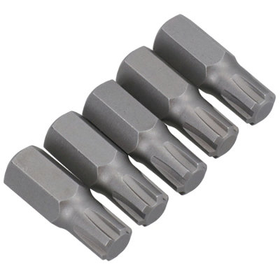 M9 Male Short (30mm) Ribe Bit 5 Pack With 10mm Hex End S2 Steel Bergen