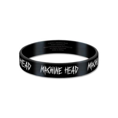Machine Head Logo Silicone Wristband Black (One Size)
