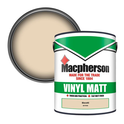 Macpherson Trade Walls & Ceilings Vinyl Matt Emulsion Paint Biscotti ...