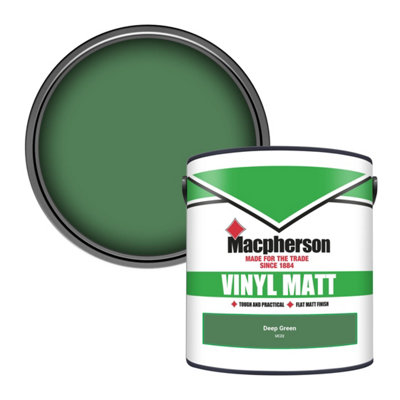 Macpherson Trade Walls & Ceilings Vinyl Matt Emulsion Paint Deep Green ...