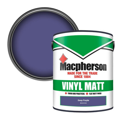 Macpherson Trade Walls & Ceilings Vinyl Matt Emulsion Paint Deep Purple ...