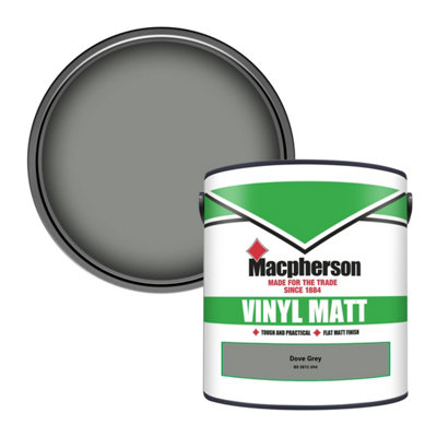 Macpherson Trade Walls & Ceilings Vinyl Matt Emulsion Paint Dove Grey ...