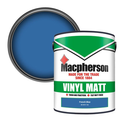 Macpherson Trade Walls & Ceilings Vinyl Matt Emulsion Paint French Blue ...