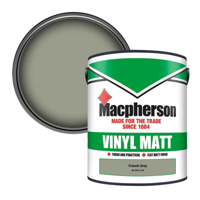 Macpherson Trade Walls & Ceilings Vinyl Matt Emulsion Paint French Grey ...