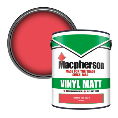 Macpherson Trade Walls & Ceilings Vinyl Matt Emulsion Paint Pantone Red ...