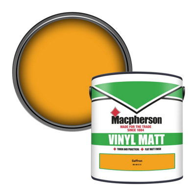 Macpherson Trade Walls & Ceilings Vinyl Matt Emulsion Paint Saffron BS ...