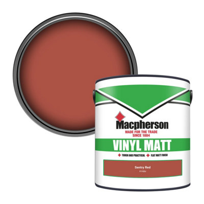 Macpherson Trade Walls & Ceilings Vinyl Matt Emulsion Paint Sentry Red ...