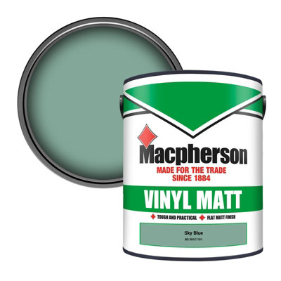 Macpherson Trade Walls & Ceilings Vinyl Matt Emulsion Paint Sky Blue BS ...
