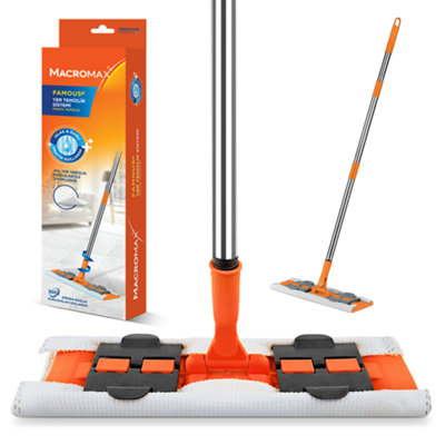 Macromax Clip-On Microfibre Cleaning Mop - Heavy Duty Stainless Steel ...
