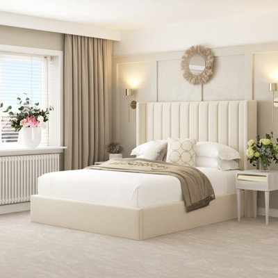 Madison Bed Frame with 54" Headboard, Chelsea Mattress & Ottoman ...