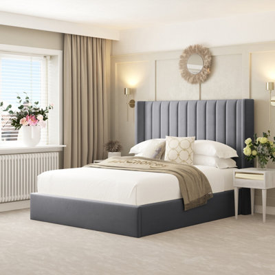 Madison Bed Frame with 54" Headboard - Double (Grey)