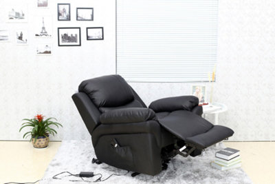 Madison Single Motor Electric Riser Rise Recliner Bonded Leather ...