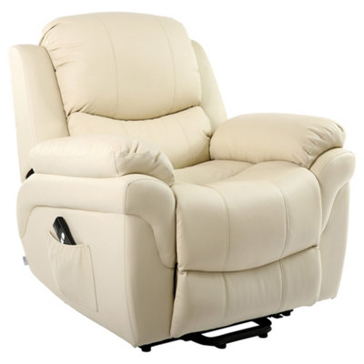 Madison Single Motor Electric Riser Rise Recliner Bonded Leather ...
