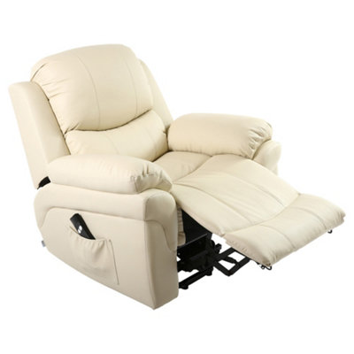 Madison Single Motor Electric Riser Rise Recliner Bonded Leather ...