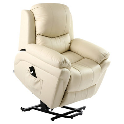 Madison Single Motor Electric Riser Rise Recliner Bonded Leather ...