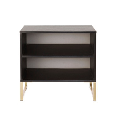 Madrid Double Open Unit in Black Ash (Ready Assembled)