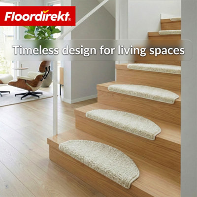 Madrid Self Adhesive Soft Shaggy Stair Tread Mat for Indoor Stairs ...