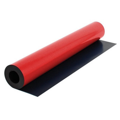 MagFlex 620mm Wide Flexible Magnetic Sheet - Matt Red (1 Metre Length)