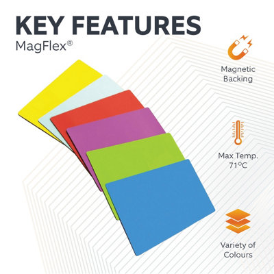 MagFlex Flexible Magnetic Sheet with Gloss White Dry-Wipe Surface for ...