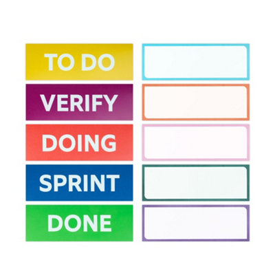 MagFlex Lite Magnetic Kanban Board Header & Task Cards for Whiteboard ...