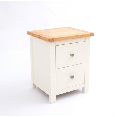 Maggiori 2 Drawer Bedside Table Chrome Knob