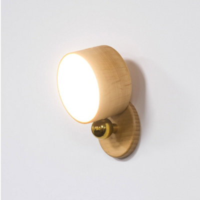 MagLight Magnetic Rotatable LED Wall Light, Wooden Wireless USB ...