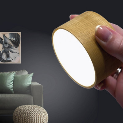 MagLight Magnetic Rotatable LED Wall Light, Wooden Wireless USB ...