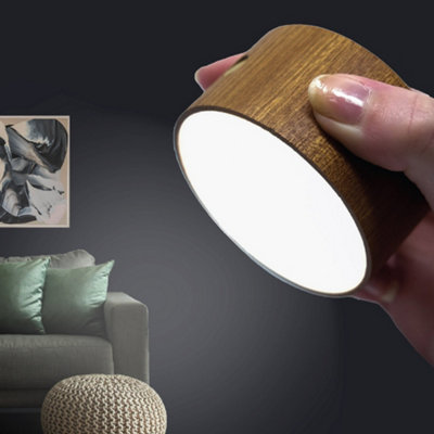 MagLight Magnetic Rotatable LED Wall Light, Wooden Wireless USB ...
