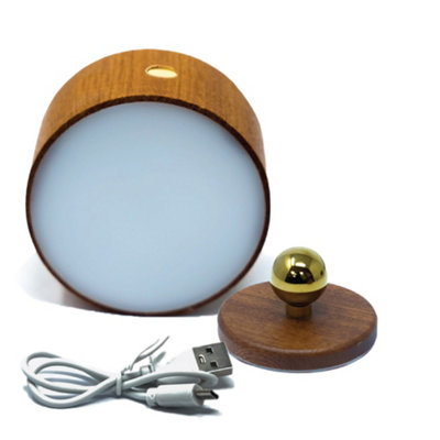 MagLight Magnetic Rotatable LED Wall Light, Wooden Wireless USB ...