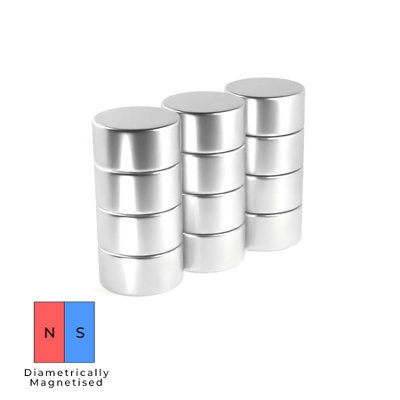 Magnet Store 10mm x 10mm Disc Diametrically Magnetised Neodymium N52 (2 ...