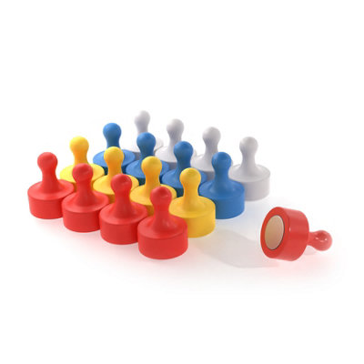 Magnet Store 12mm Coloured Polypropylene Office Whiteboard Push Pin ...