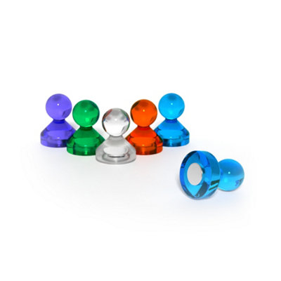 MAGNET STORE 15MM COLOURED ACRYLIC OFFICE WHITEBOARD PUSH PIN MAGNETS ...