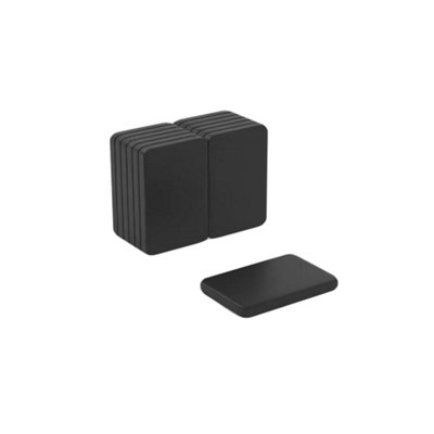 MAGNET STORE 15MM X 10MM X 2MM BLACK EPOXY NEODYMIUM BLOCK MAGNET N45 ...