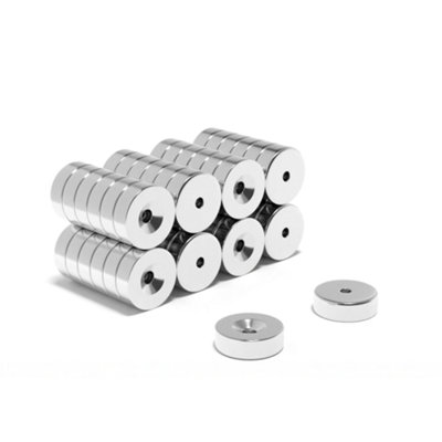 Magnet Store 16mm x 5mm x (3.5mm Countersunk Hole) Neodymium Disc ...