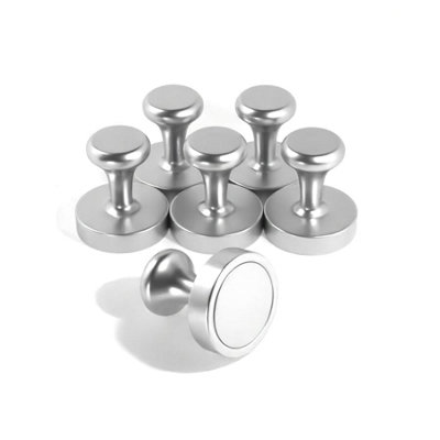 Magnet Store 20mm Chrome Office Whiteboard Push Pin Magnets N35 (11 ...