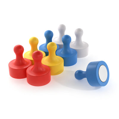Magnet Store 29mm Coloured Polypropylene Office Whiteboard Push Pin ...