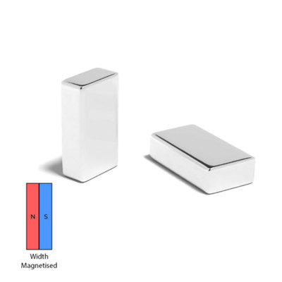 Magnet Store 35mm x 20mm x 10mm Neodymium Block Diametrically ...