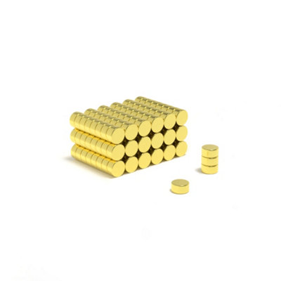 Magnet Store 4mm x 2mm Gold Plated Neodymium Disc Magnet N52 (0.42KG ...