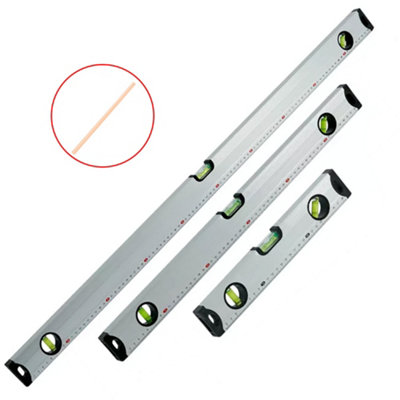 MAGNETIC 3 PIECE BUILDERS BUILDING SPIRIT LEVEL SET - 300, 600, 1000mm