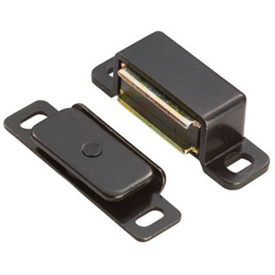 Magnetic Cupboard Door Catch 37mm Fixing Centres 6kg Pull Matt Black