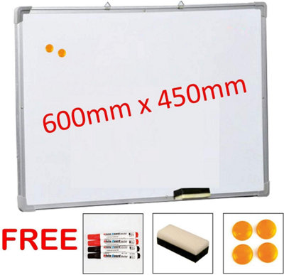 MAGNETIC DRYWIPE WHITEBOARD WITH 4 PENS, MAGNETS, AND ERASER, WALL ...