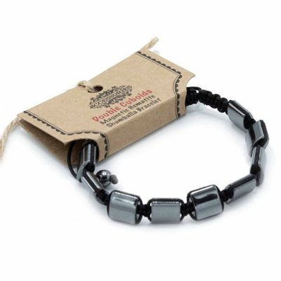 Magnetic Hematite Shamballa Bracelet Double Cuboids
