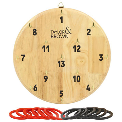 Magnetic Hook and Ring Toss Game - Wooden Hoopla Hook Ring Toss Target Game for Indoor and ...