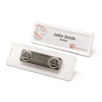 Magnetic Name Badge with Card Insert for Shop, Staff, Conventions ...