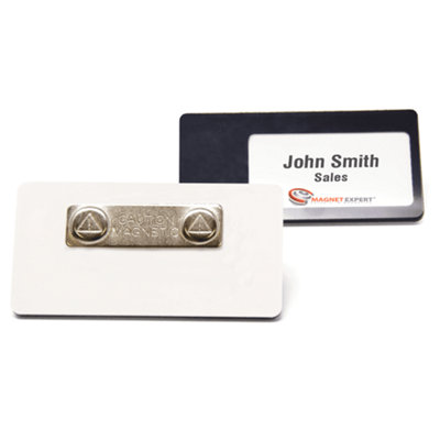 Magnetic Name Badge with Card Insert for Shop, Staff, Conventions ...