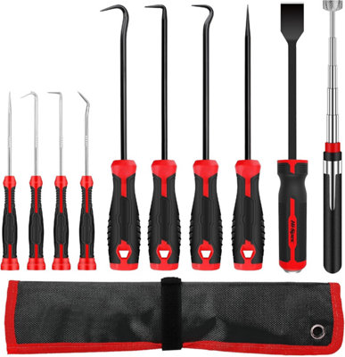 MAGNETIC PICK UP TOOL LONG EXTRA REACH STRONG 10PC TELESCOPIC EXTENDING ...