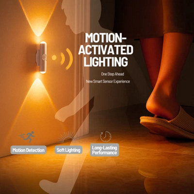 Magnetic RGB LED Night Light, Smart Motion Sensor, USB Rechargeable